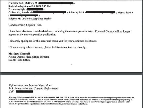 The Kootenai Journal • ICE Email Redacted